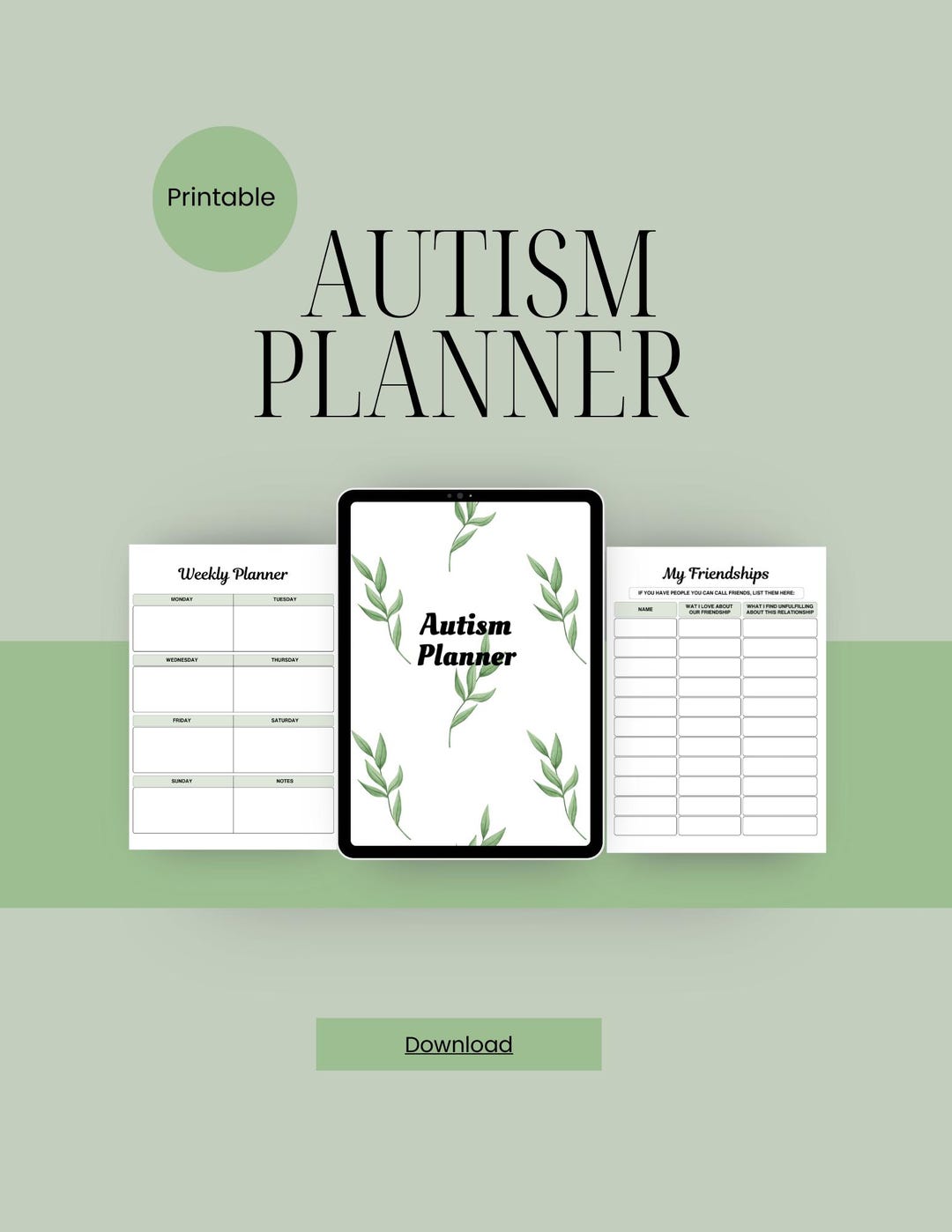 Printable Autism Planner - Etsy