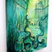 Original Painting 'green Mermaids' Acrylic and Oil on Canvas - Etsy