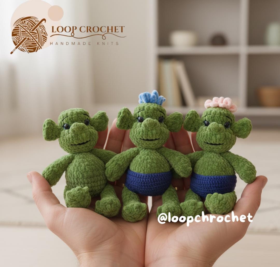 Mini Ogre Amigurumi Plush ,professional Crochet Pattern (PDF, English ...