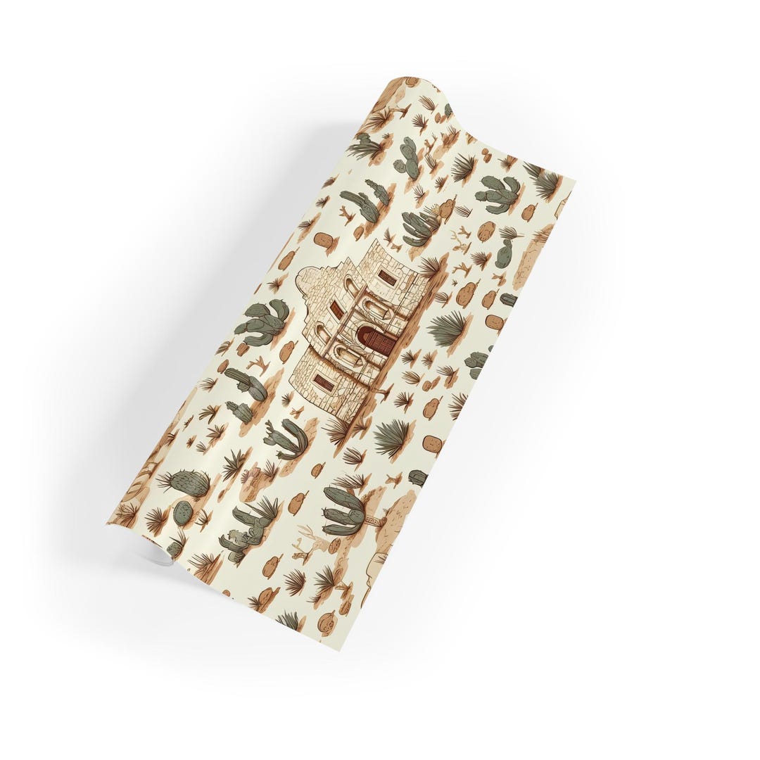 Texas Alamo Themed Specialty Gift Wrap Paper - Etsy