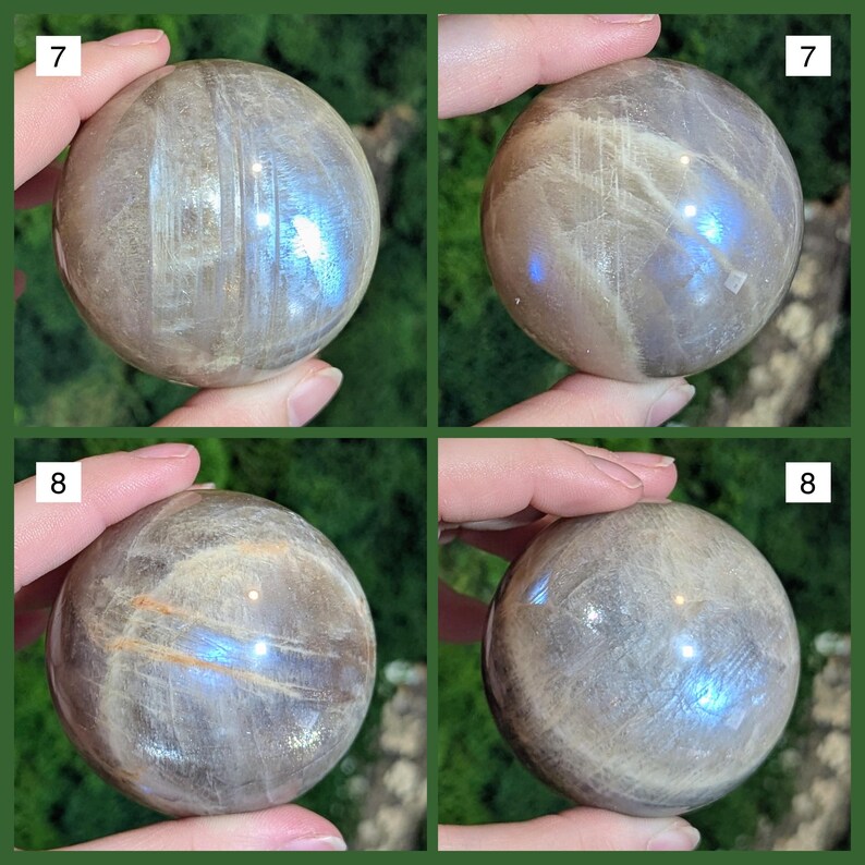 Moonstone Spheres With Blue and Silver Flash | Stone of Intuition, New ...