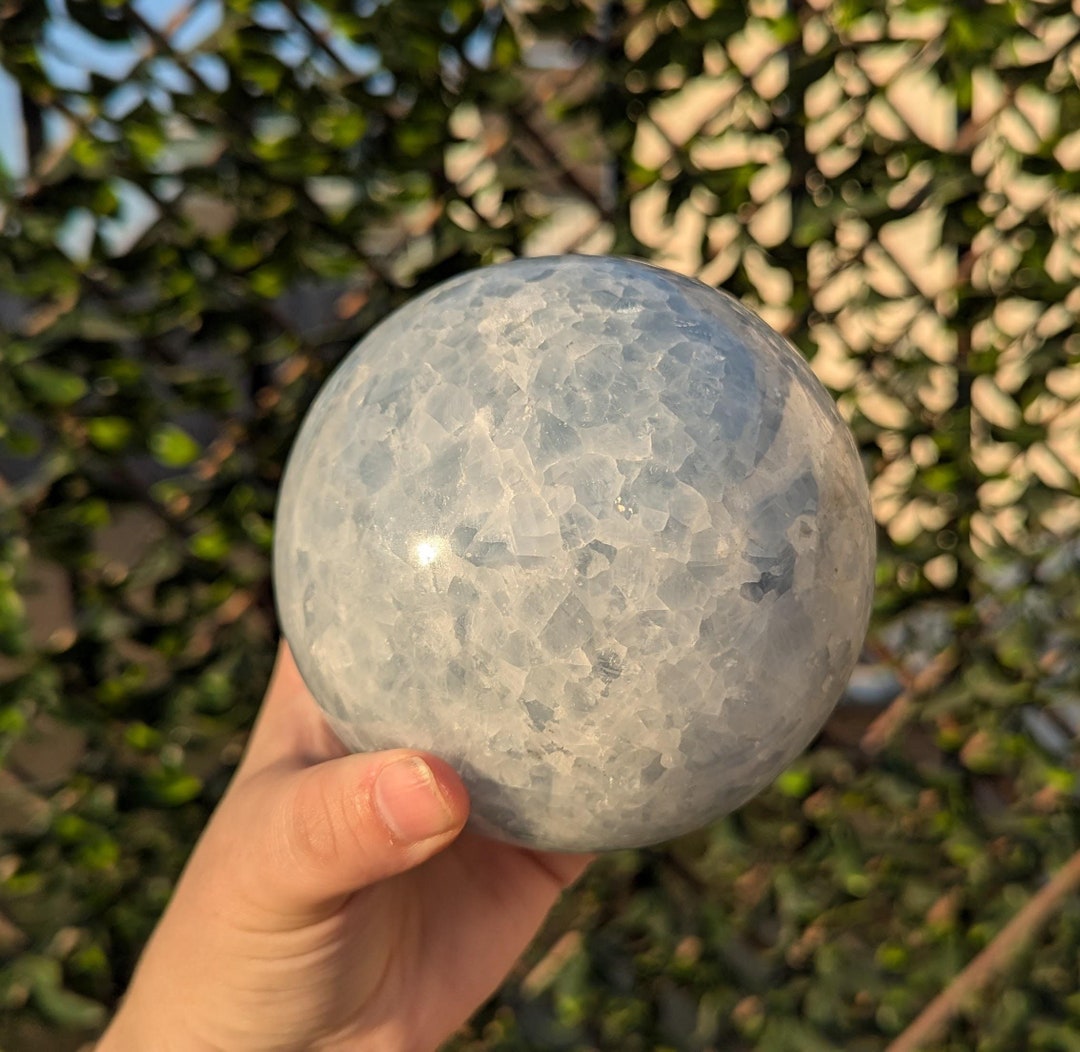 Extra Large Blue Calcite Sphere Stone of Calm, Communication ...