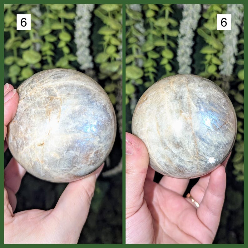 Moonstone Spheres With Blue and Silver Flash | Stone of Intuition, New ...