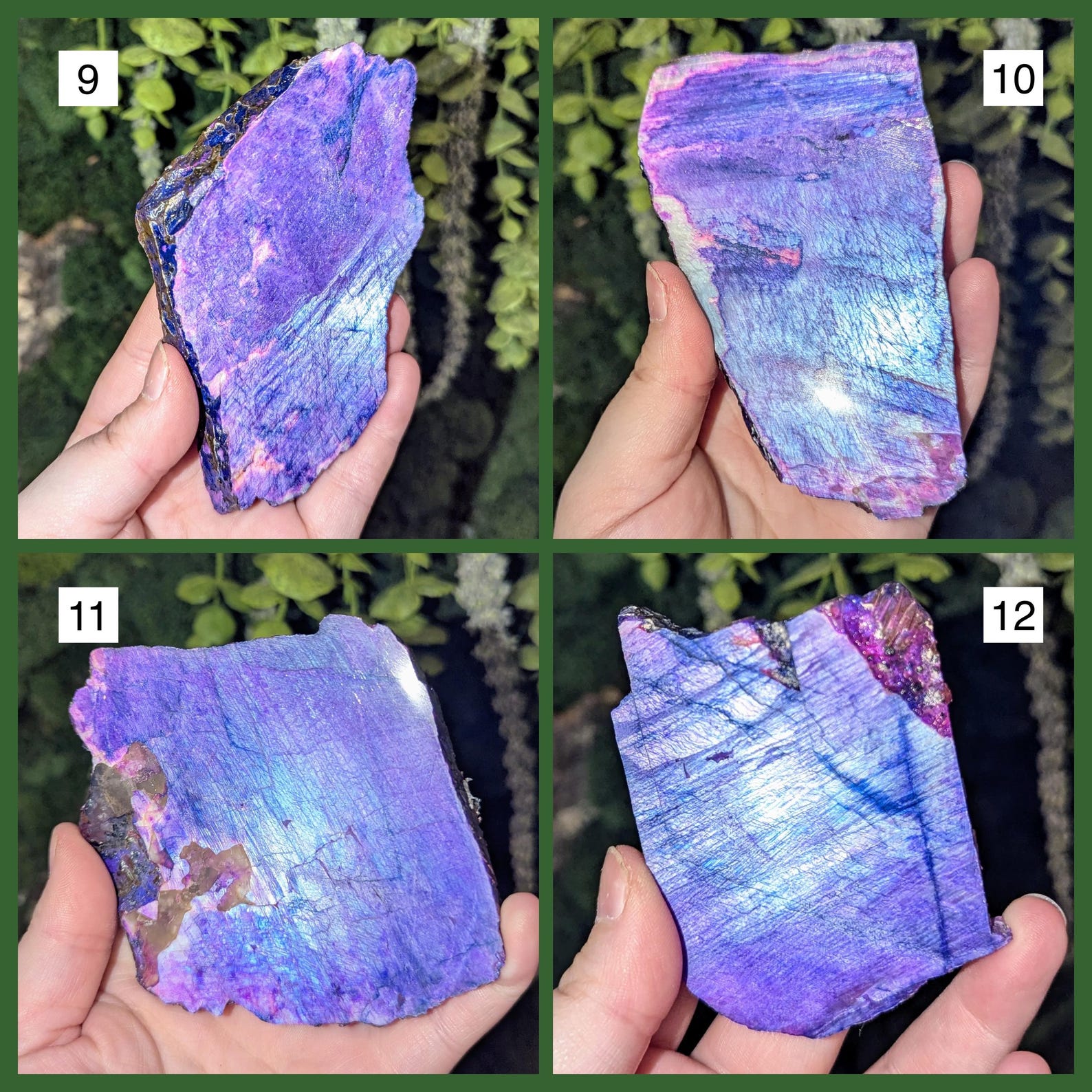 Purple Moonstone Slabs With Blue Flash | Stone of Intuition, Balance ...