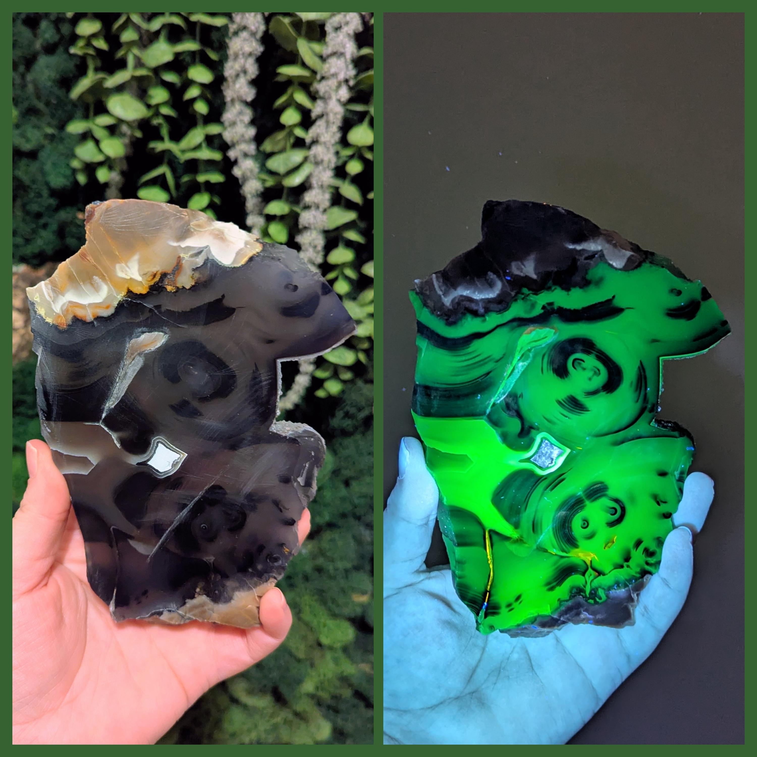 Volcano Agate Slabs | Grounding, Stability & UV Reactive Glow - Etsy