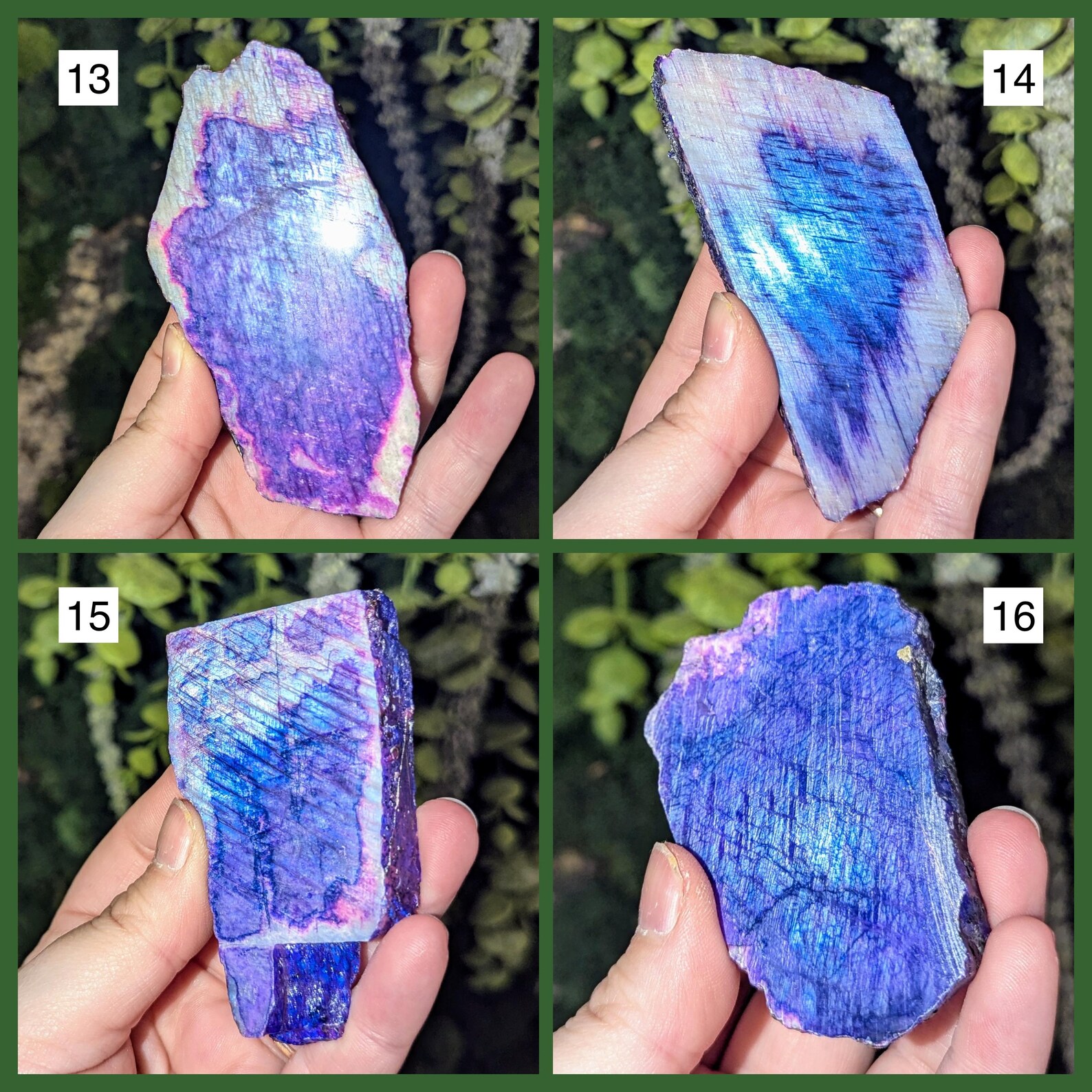 Purple Moonstone Slabs With Blue Flash | Stone of Intuition, Balance ...