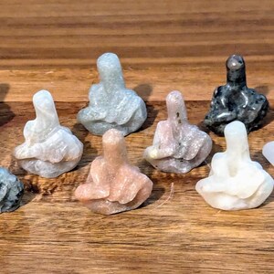 Mini Middle Finger Carvings | Intuition Selection Crystal Gift - Etsy