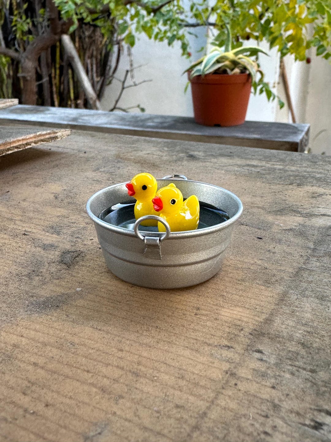 Pair of Rubber Duckies in a Small Bucket - Etsy