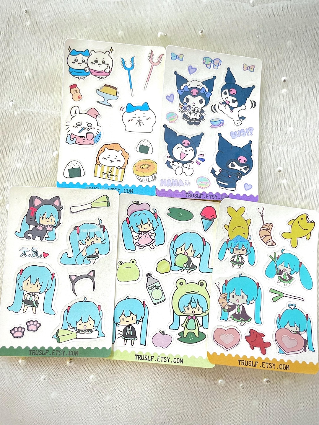 Chiikawa Hachiware Momonga / Hatsune Miku / Kuromi Stickers Sheet - Etsy