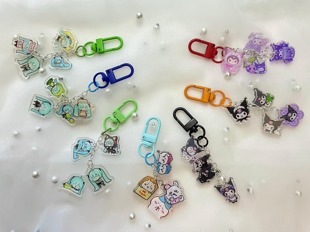 Chiikawa & Momonga / Hatsune Miku / Kuromi Charms Key Chain - Etsy UK