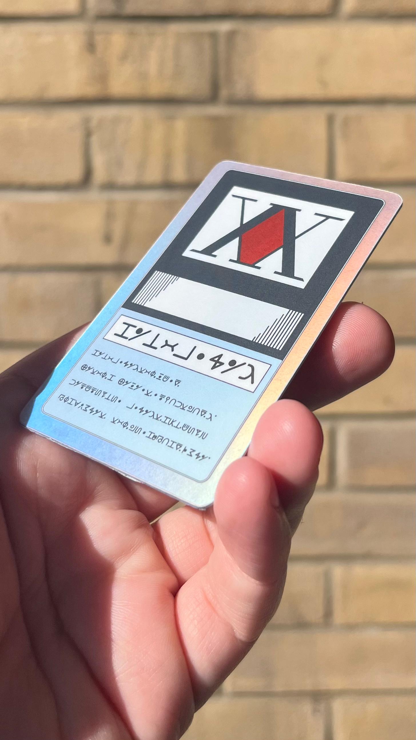 Holographic Hunter License Sticker for Cards (matte Finish) - Etsy