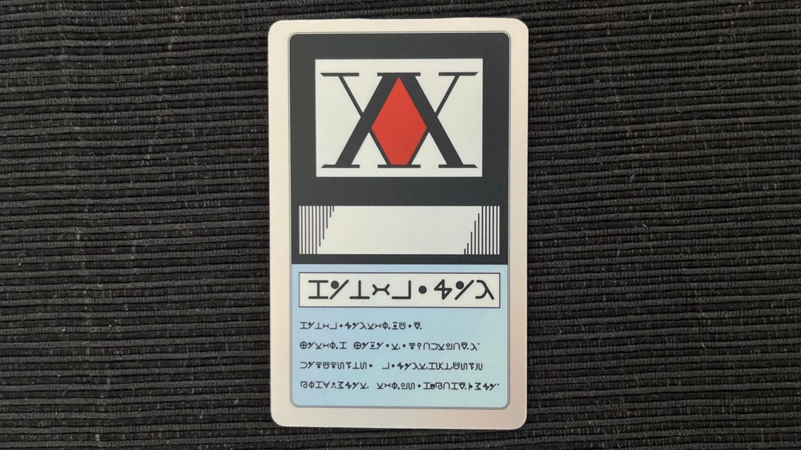 Holographic Hunter License Sticker for Cards (matte Finish) - Etsy