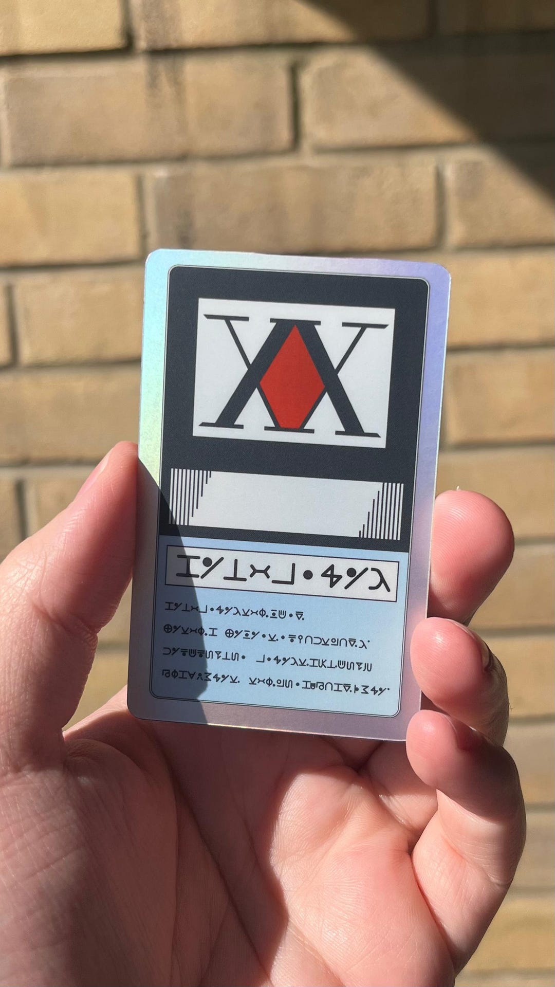 Holographic Hunter License Sticker for Cards (matte Finish) - Etsy