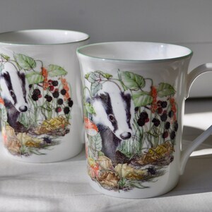 Vintage "badger" Bone China Coffee Mugs/one or Two/hudson Middleton ...