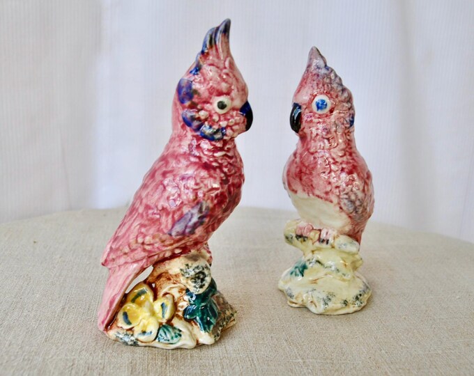 Pair of Pink Cockatoo Stangl Pottery Figurines/vintage 1950s-60s ...
