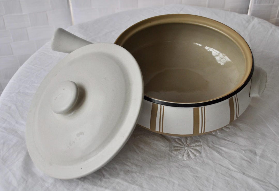 Vintage Denby Stoneware Casserole Dish W Handles & Lid/rustic English ...