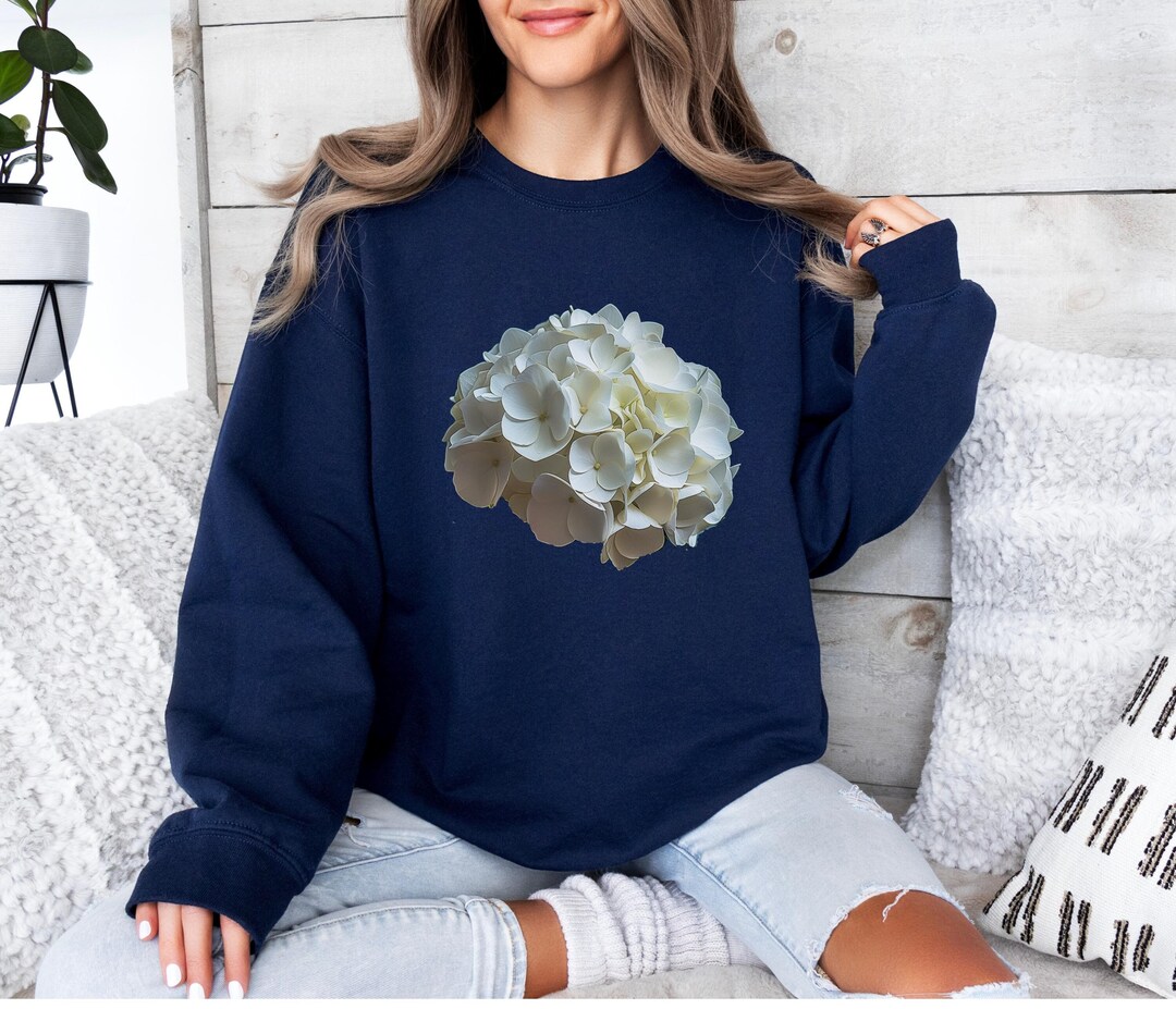 Hydrangea Sweatshirt Floral Sweater Boho Cottagecore Top Mommie ...