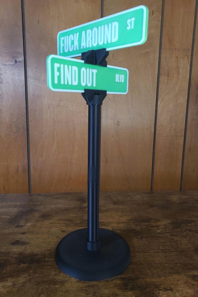 FAFO Street Sign 3D Printed Desk Decor - Etsy