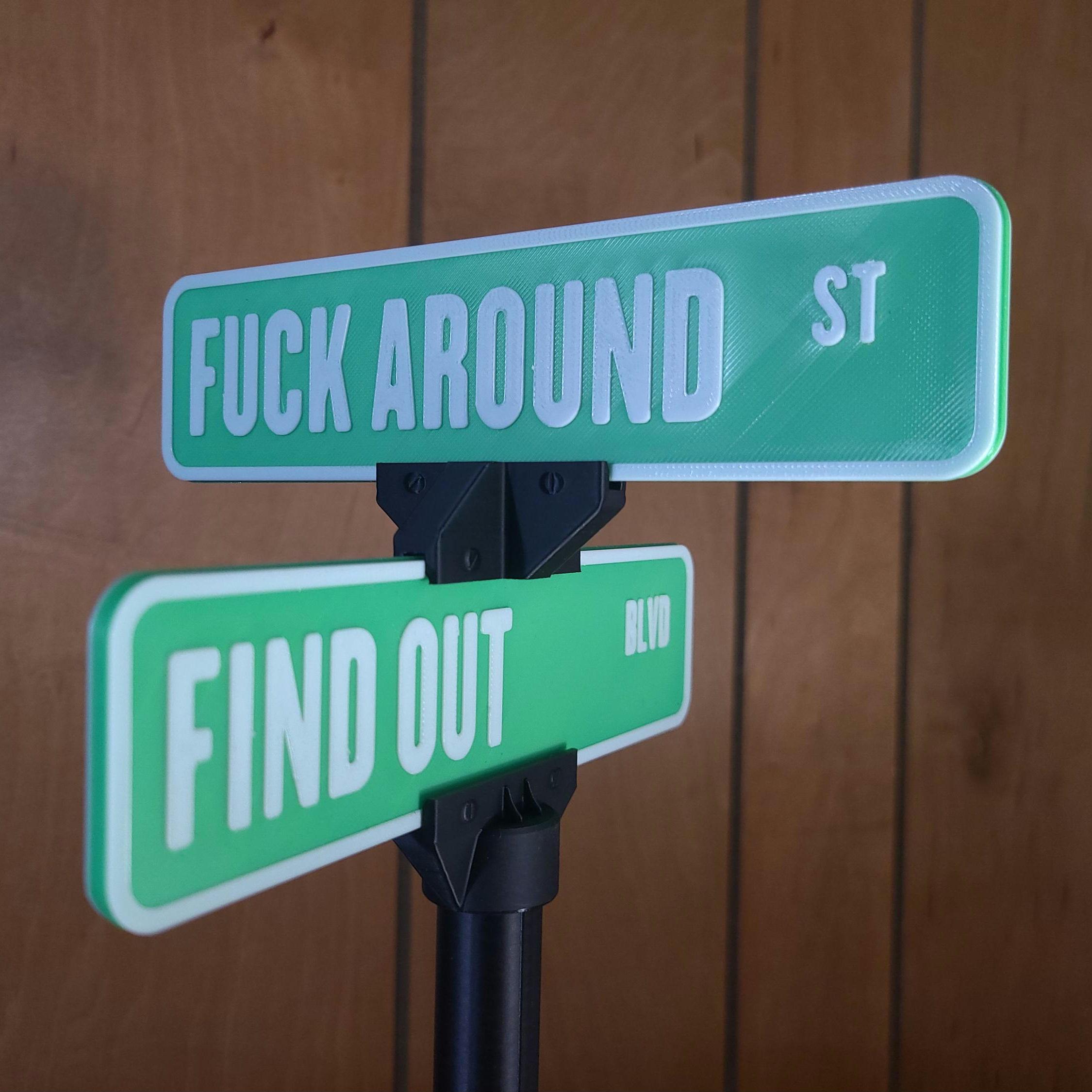 FAFO Street Sign 3D Printed Desk Decor - Etsy