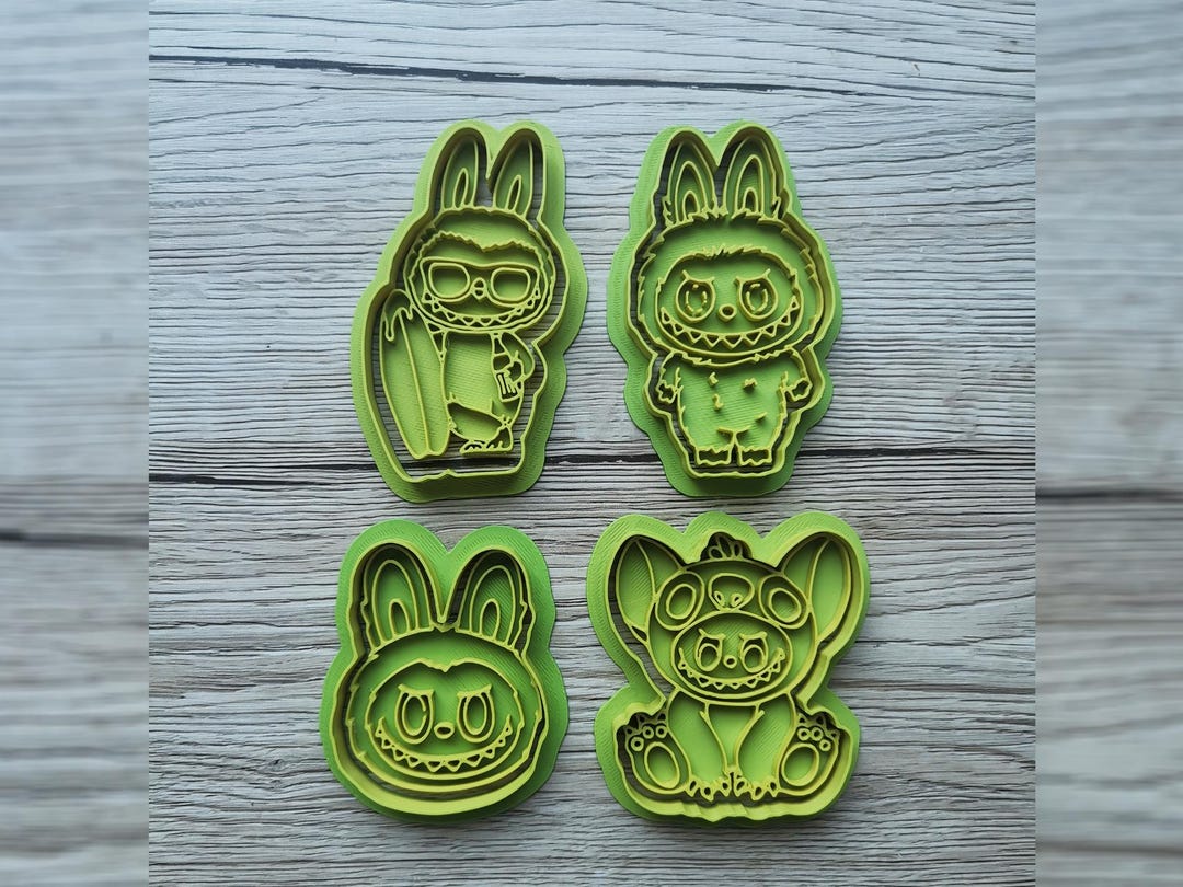 Cute Monster Labubu Cookie Cutter Themed Stamp Set - Etsy