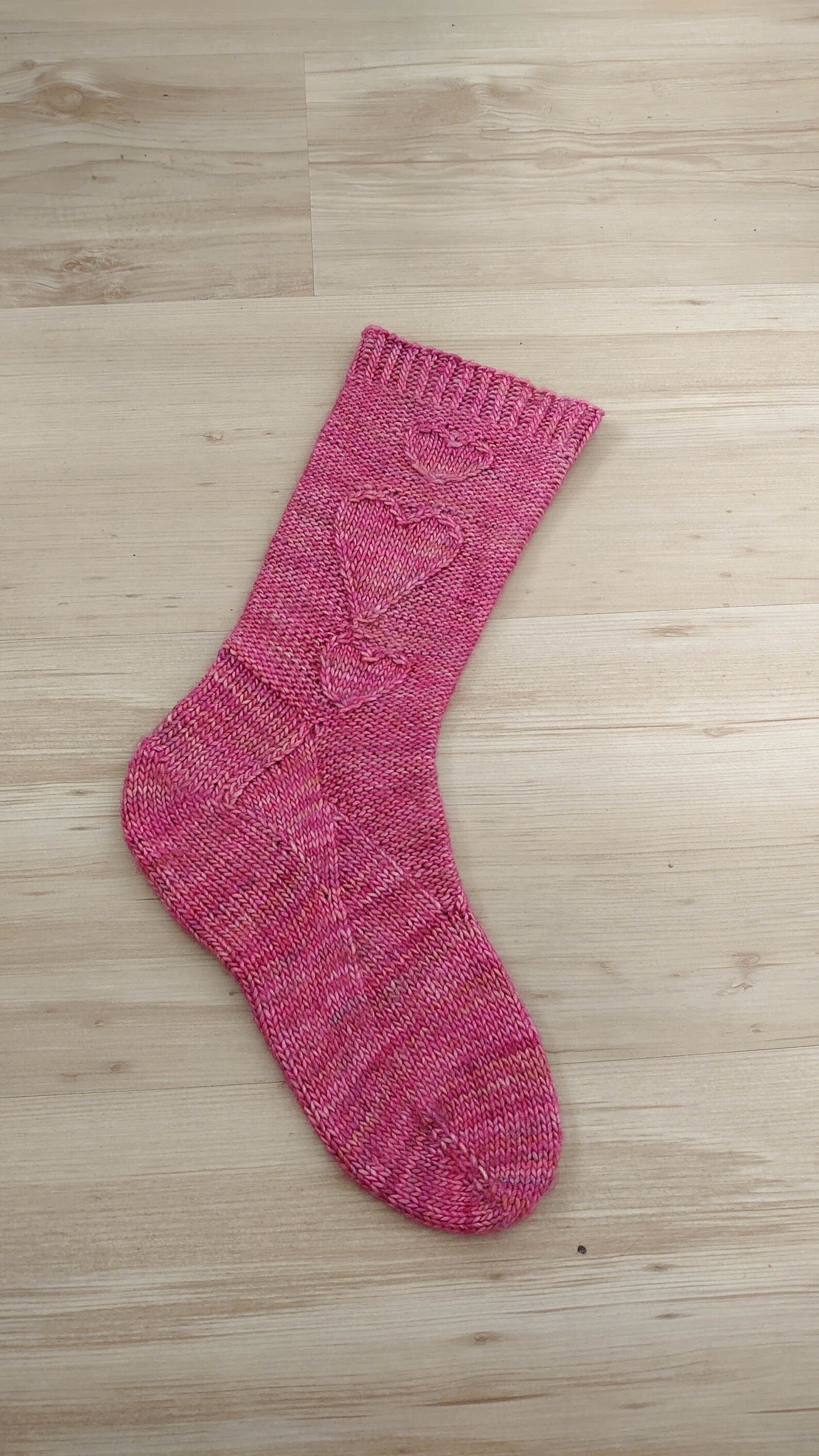Sock Knit Pattern With Hearts | Easy Cable Knitting Tutorial ...
