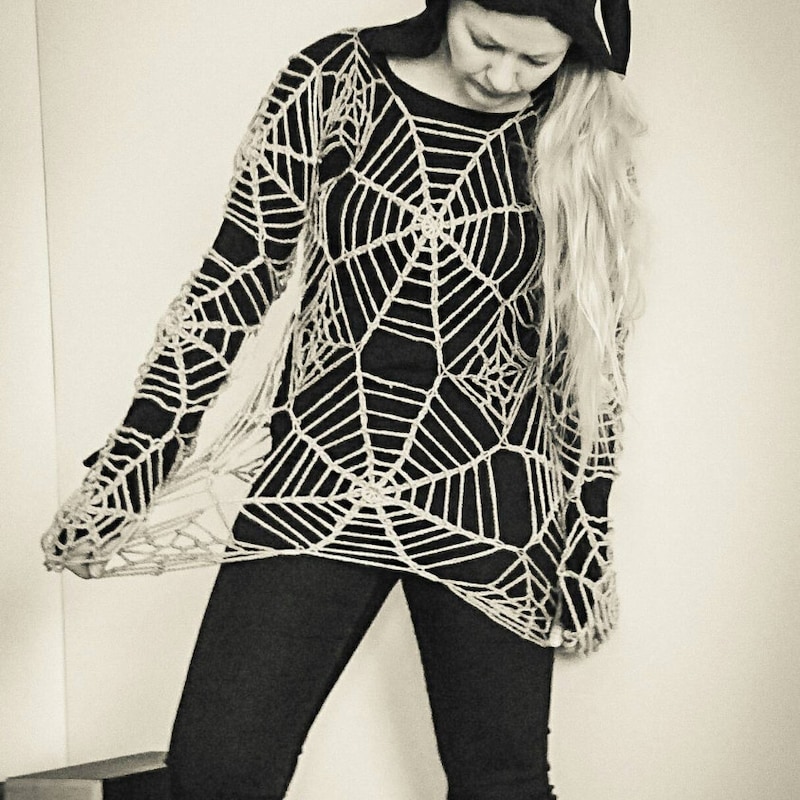 Spider Web Sweater - Etsy