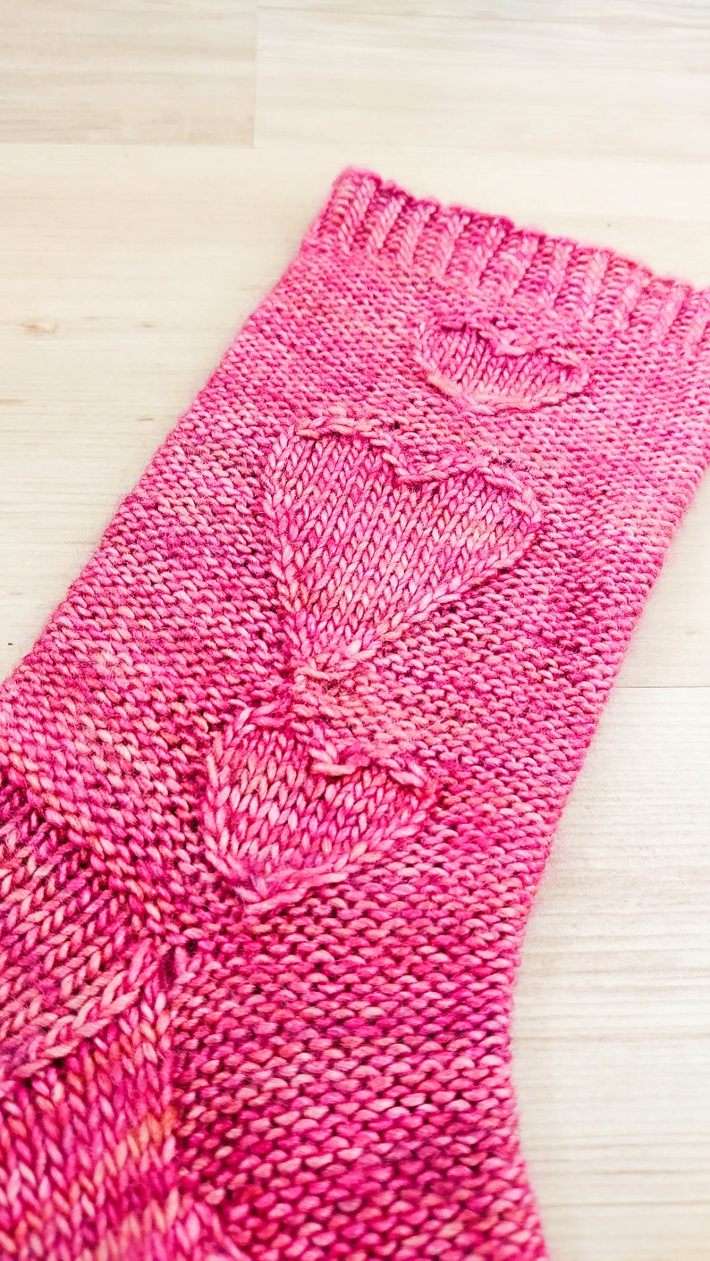Sock Knit Pattern With Hearts | Easy Cable Knitting Tutorial ...