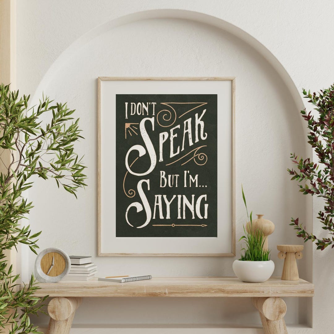 Custom Text Wall Art Quotes Vintage Retro Typography Printable ...