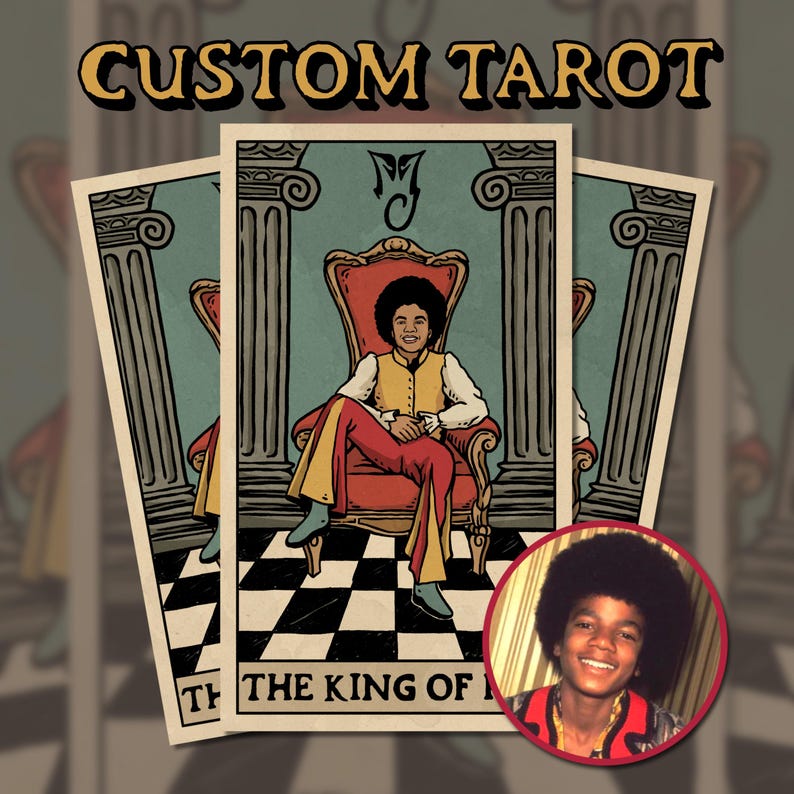 Custom Tarot Card Hand Drawn Personalized Gift Vintage Illustration - Etsy