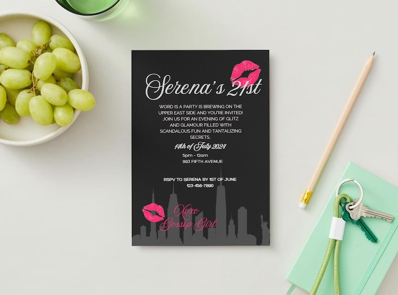 Gossip Girl Party Invitation Digital Download - Etsy Australia