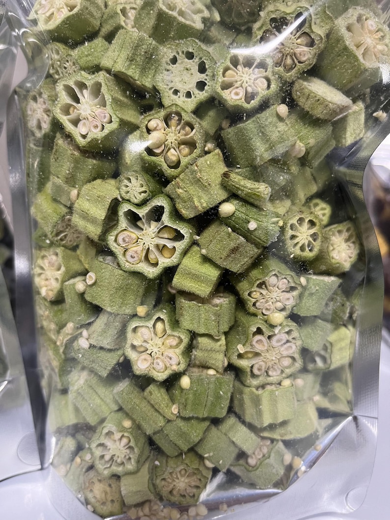 Freeze Dried Fresh Okra - Etsy