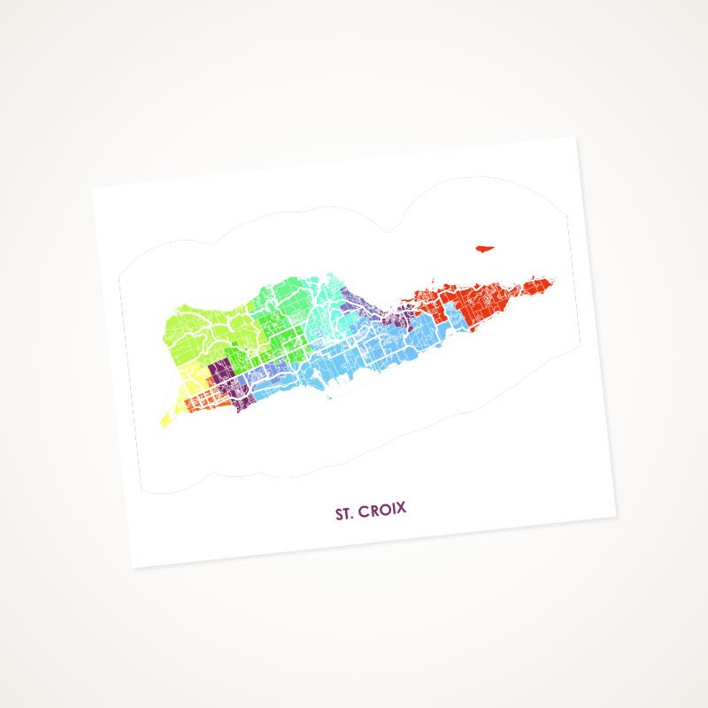 St Croix Map - Etsy
