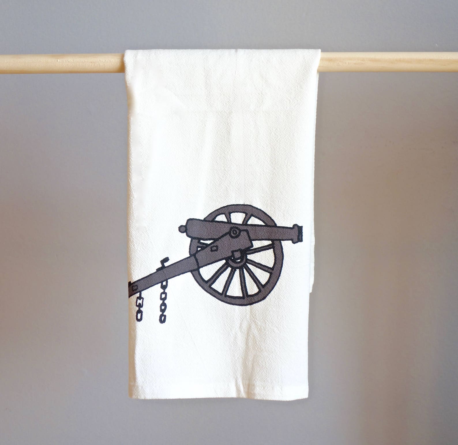 Georgia Civil War Cannon Tea Towel. GA State Illustration. Kitchen and ...