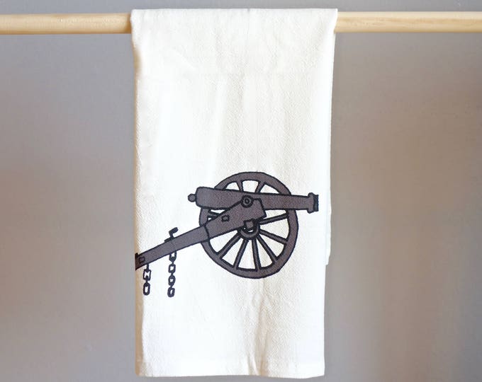 Georgia Civil War Cannon Tea Towel. GA State Illustration. Kitchen and ...