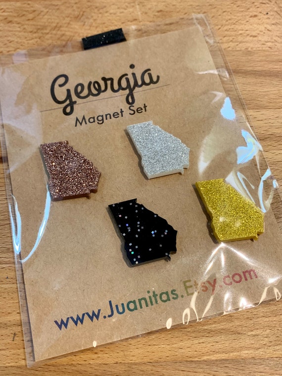 Georgia Map Magnets. Perfect for your Kitchen or your Home | Etsy