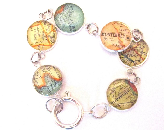 Custom Map Bracelet. Choose Your Own Adventure. - Etsy