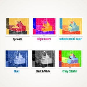 Ames Map Print. Pick the Colors and Size. Iowa State University ...