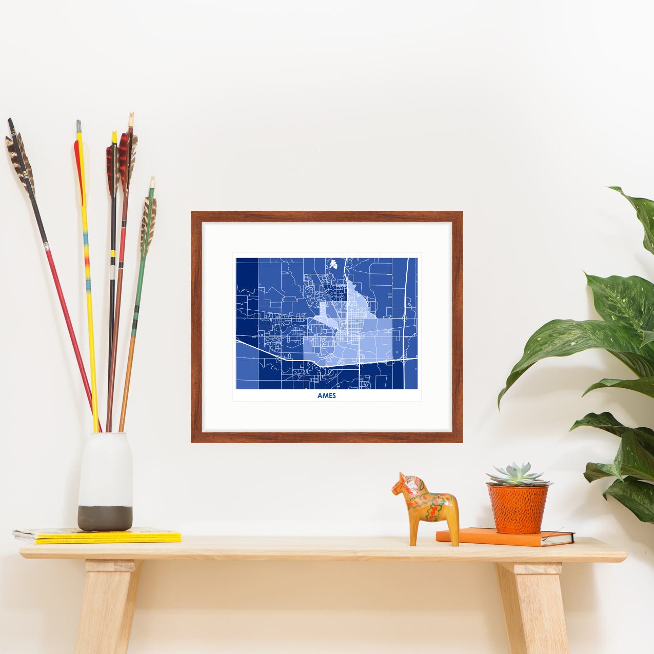 Ames Map Print. Pick the Colors and Size. Iowa State - Etsy