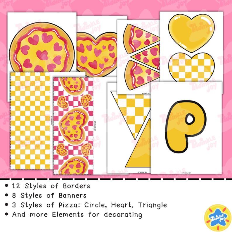 Pizza My Heart Valentine's Day Bulletin Board Kit (digital Download) - Etsy