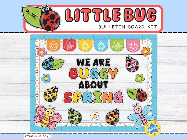 Buggy About Learning, Spring Bulletin Board Kit | April Bulletin Board ...