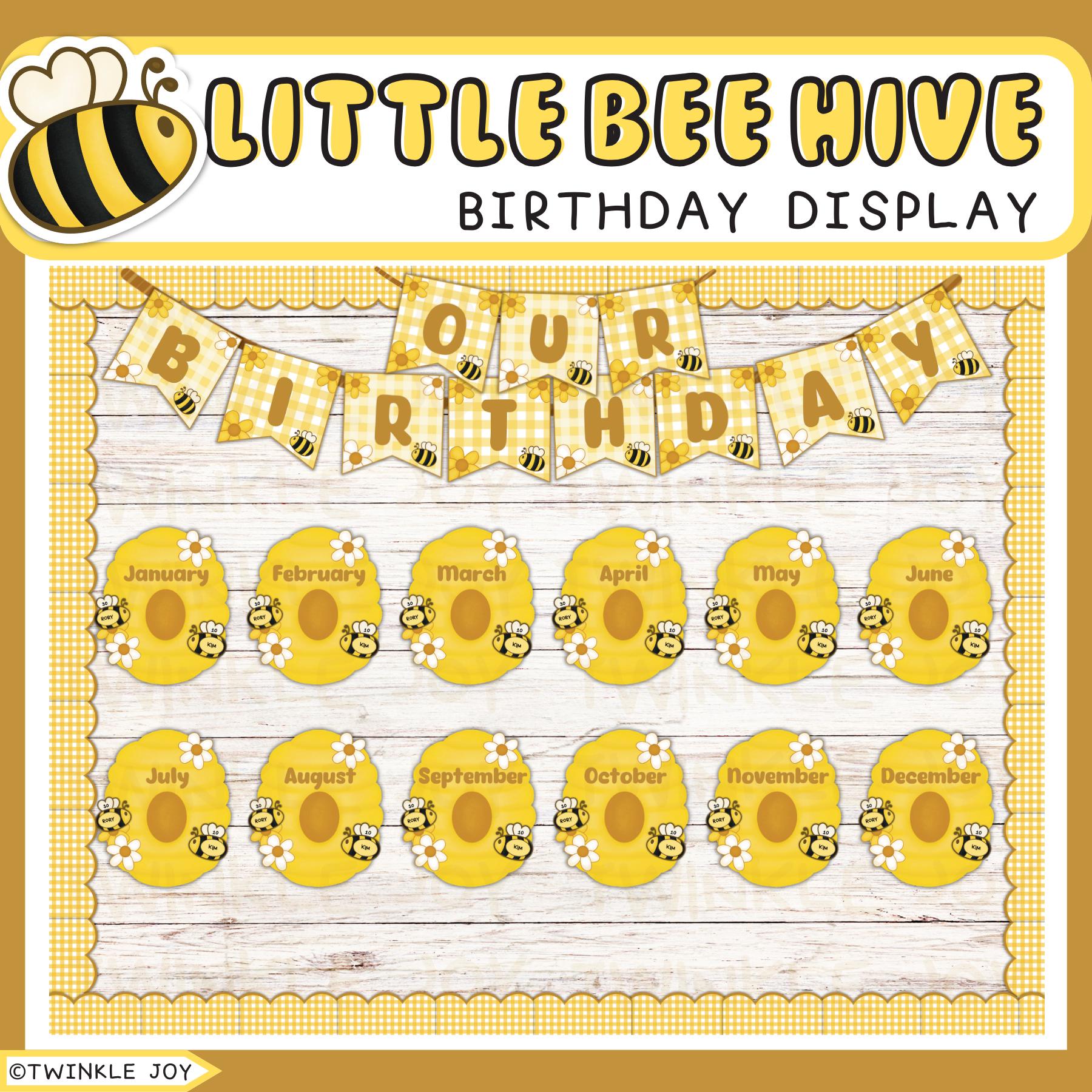 Little Bee Hive Birthday Chart: Classroom Decor (digital Download) - Etsy