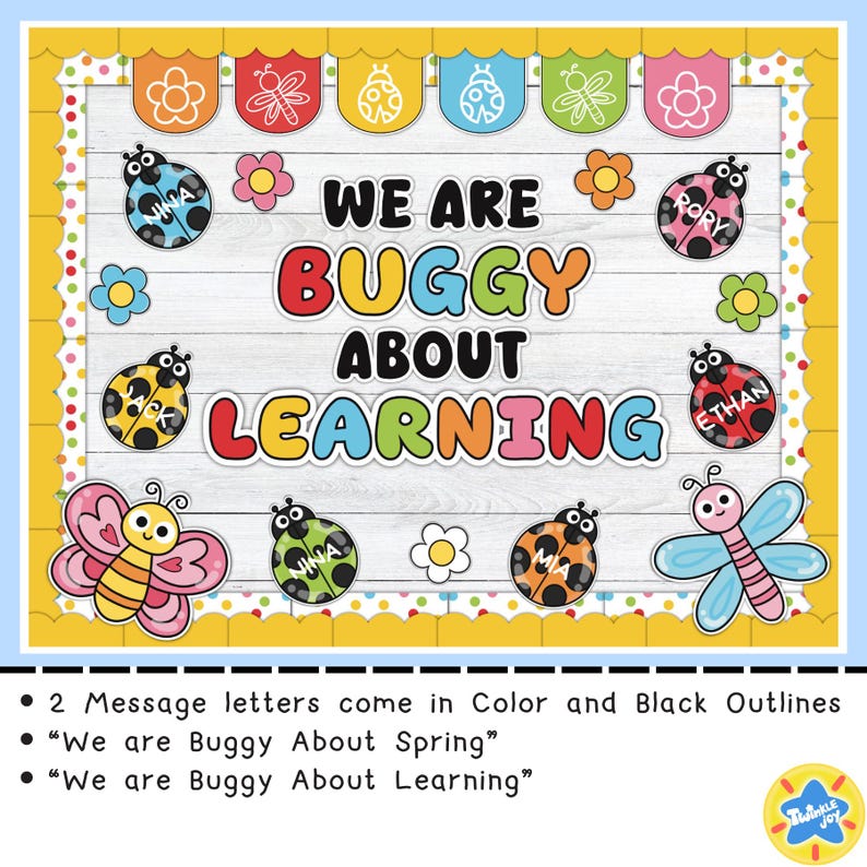 Buggy About Learning, Spring Bulletin Board Kit | April Bulletin Board ...