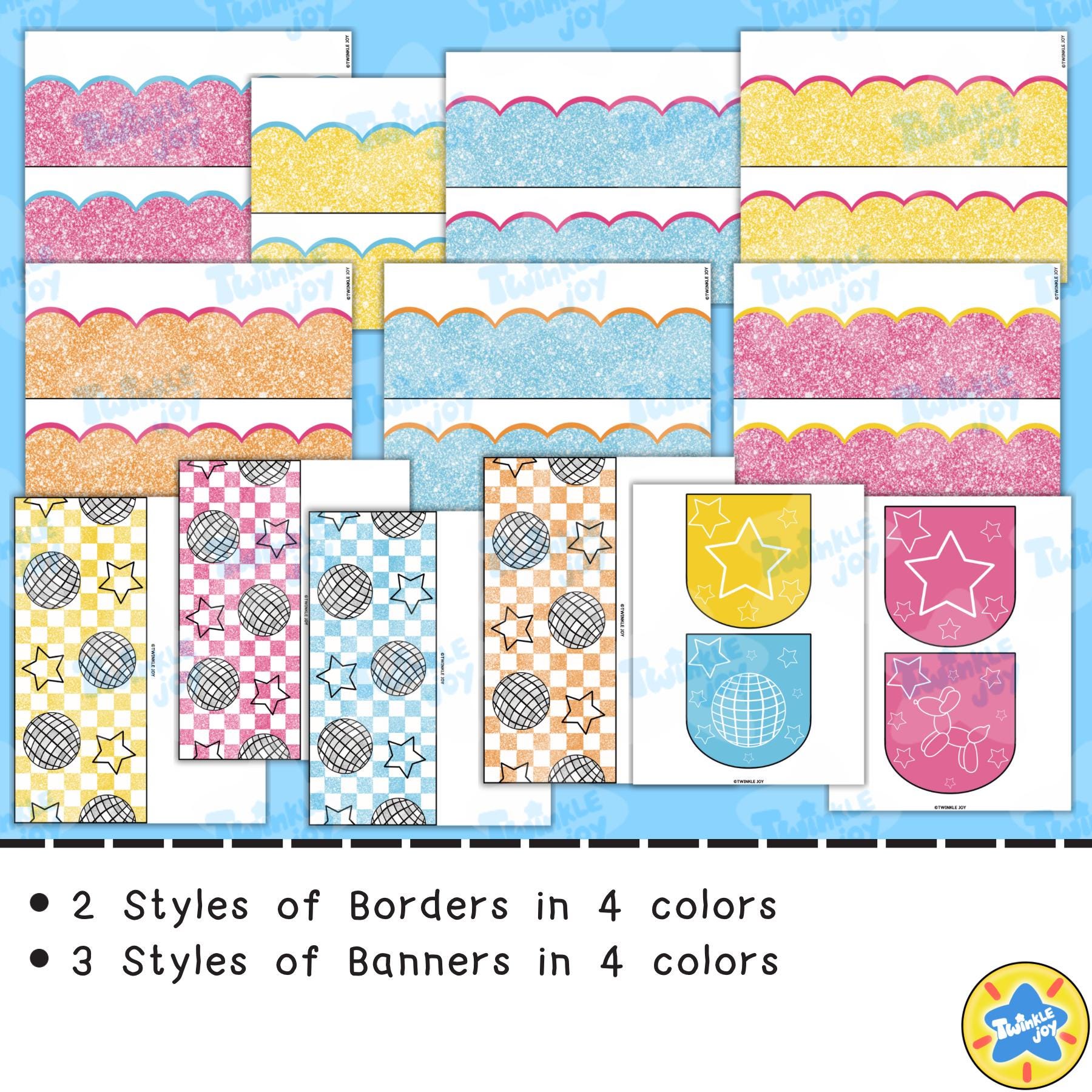 Retro Shimmer Disco Ball New Year Bulletin Board Kit | January Bulletin ...