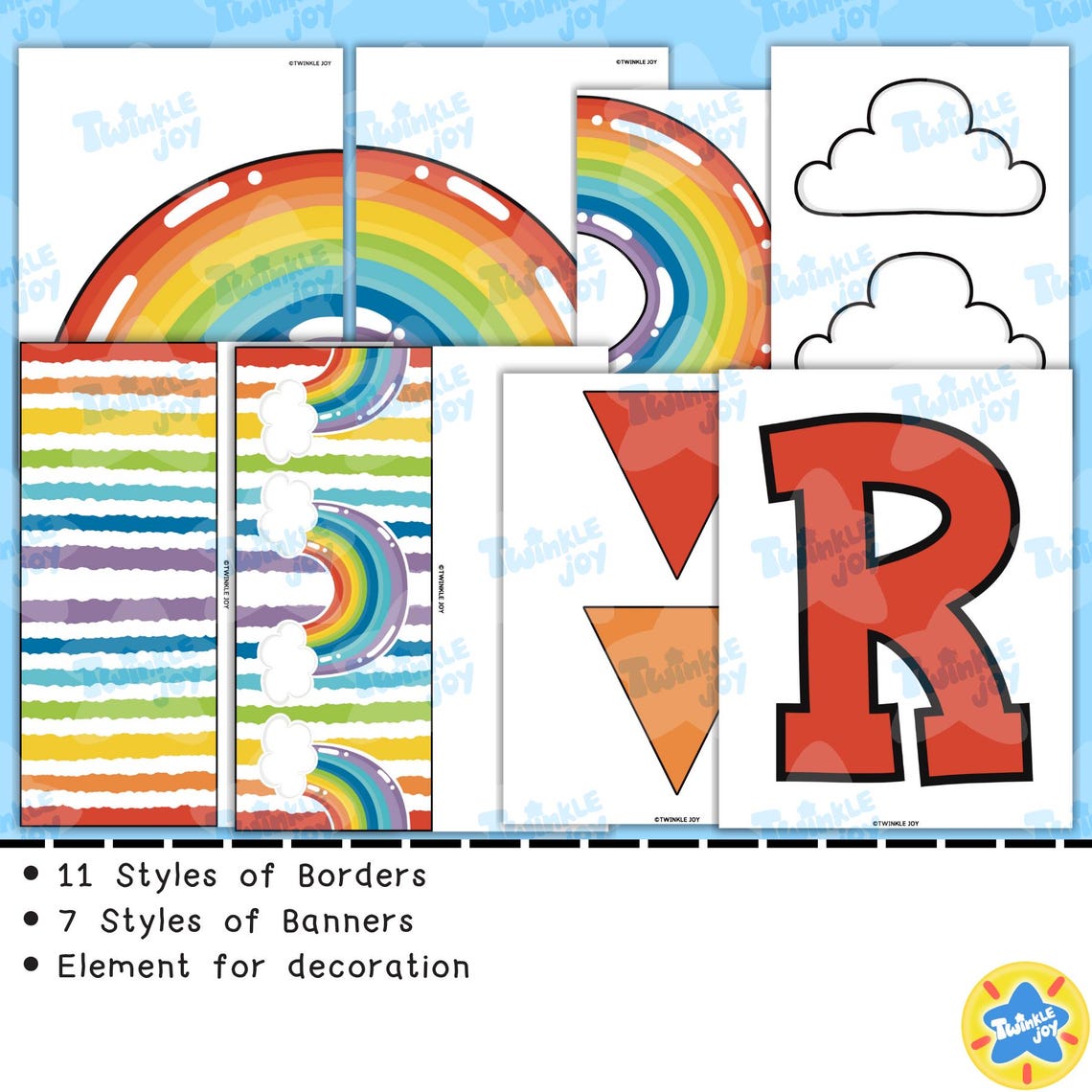 Rainbow Classroom Bulletin Board Kit: Back to School Decor - Etsy