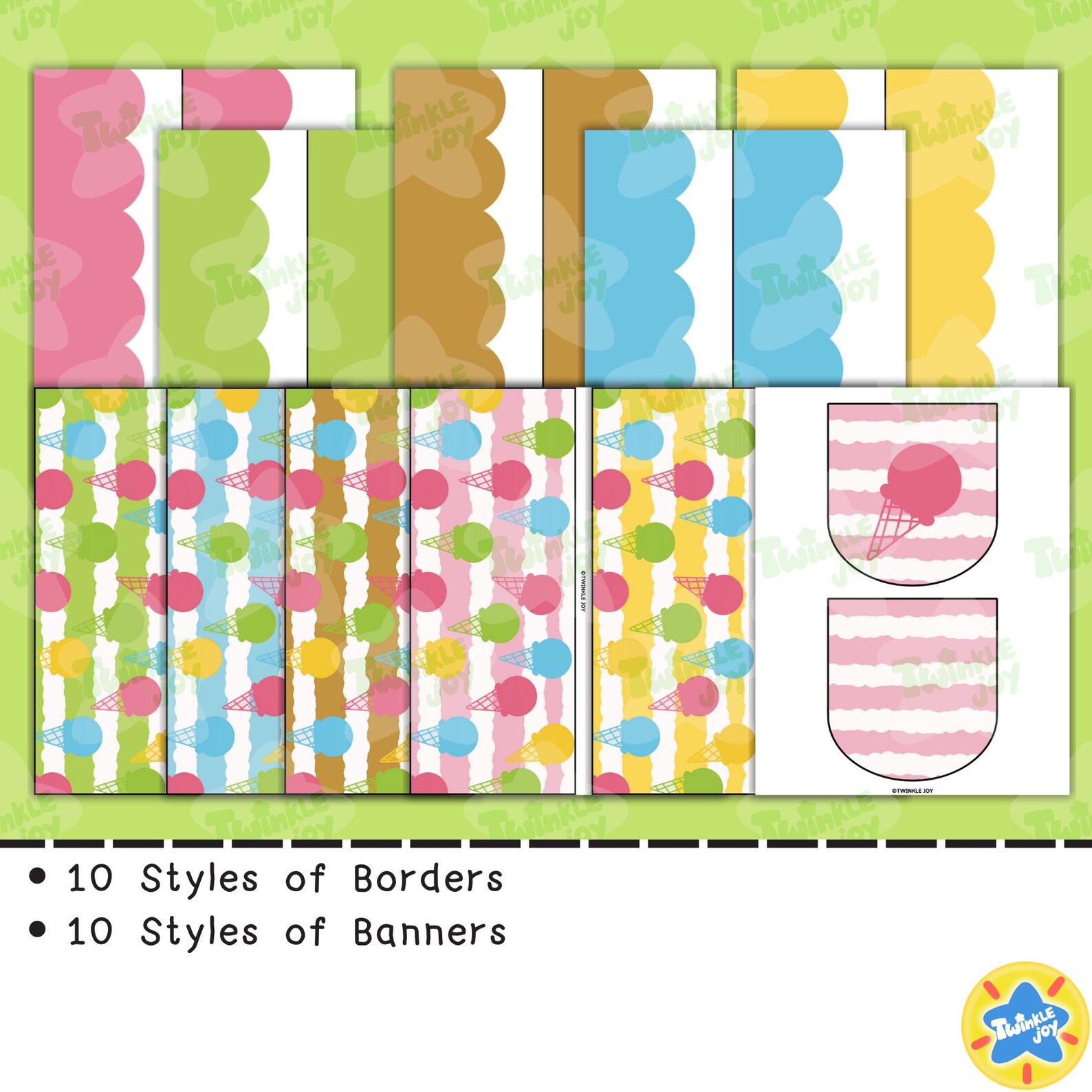 Ice Cream, Countdown to Summer Bulletin Board Kit & Name Tags | May ...