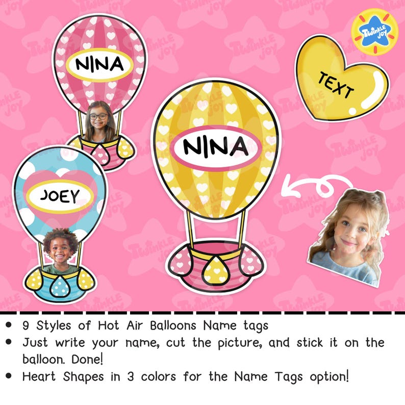 Valentine's Day Bulletin Board Kit: Hot Air Balloons, Hearts - Etsy
