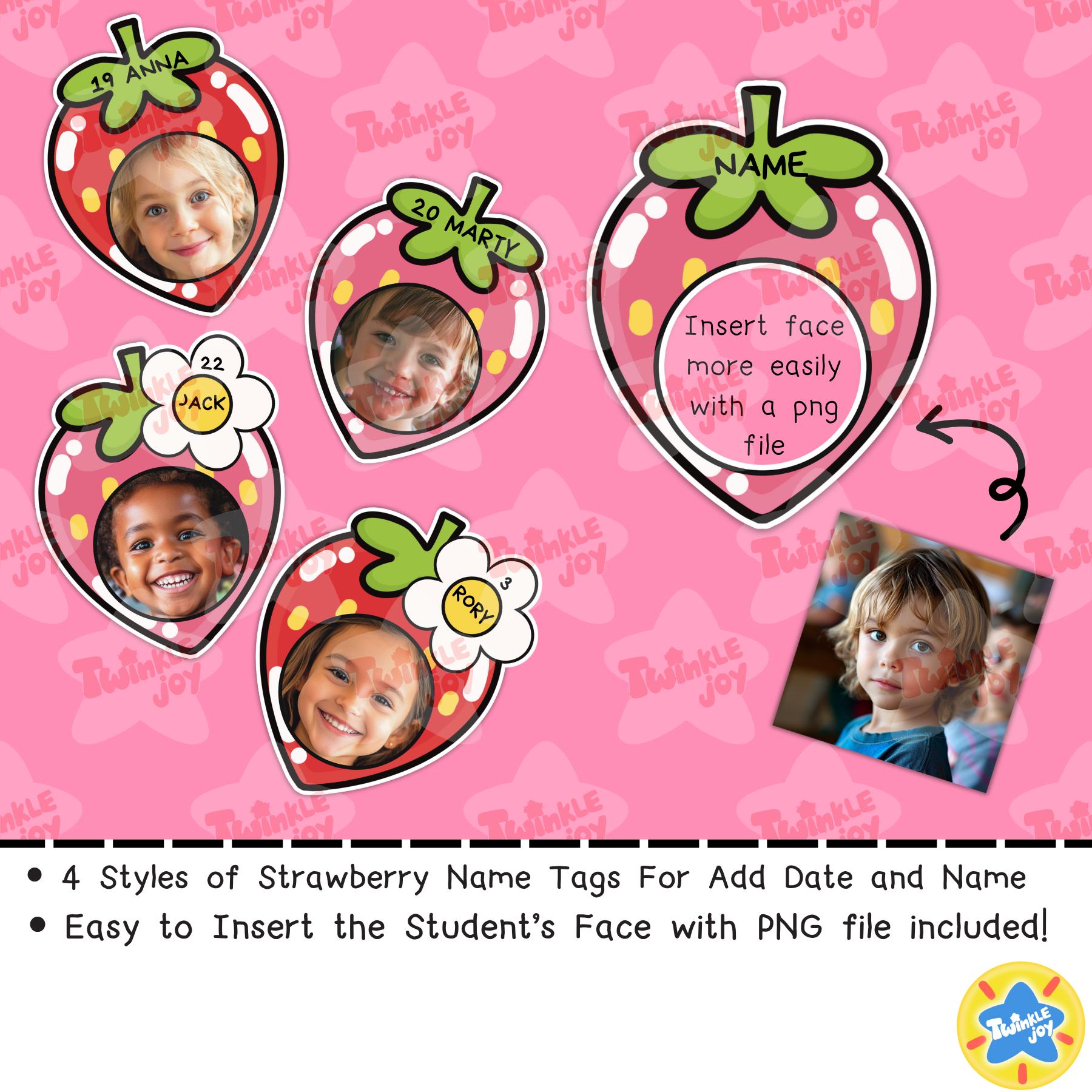 Strawberry Birthday Bulletin Board Kit: Editable Classroom Decor ...