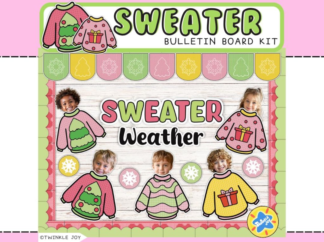 Sweater Weather, December, Bulletin Board Kit & Coloring Pages ...