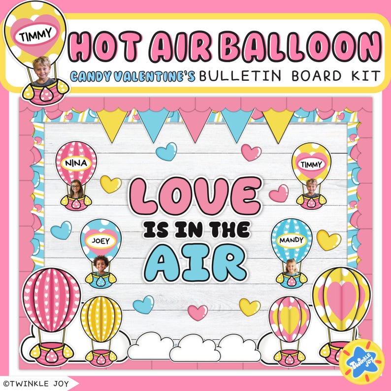 Love is in the Air, Valentine's Day Bulletin Board Kit | February ...