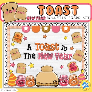 A Toast to A New Year Bulletin Board Kit | January Bulletin Board Kit ...
